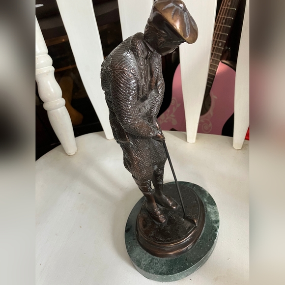 J. Daste | Art | Vintage Jdaste Golfer Bronze Statue | Poshmark